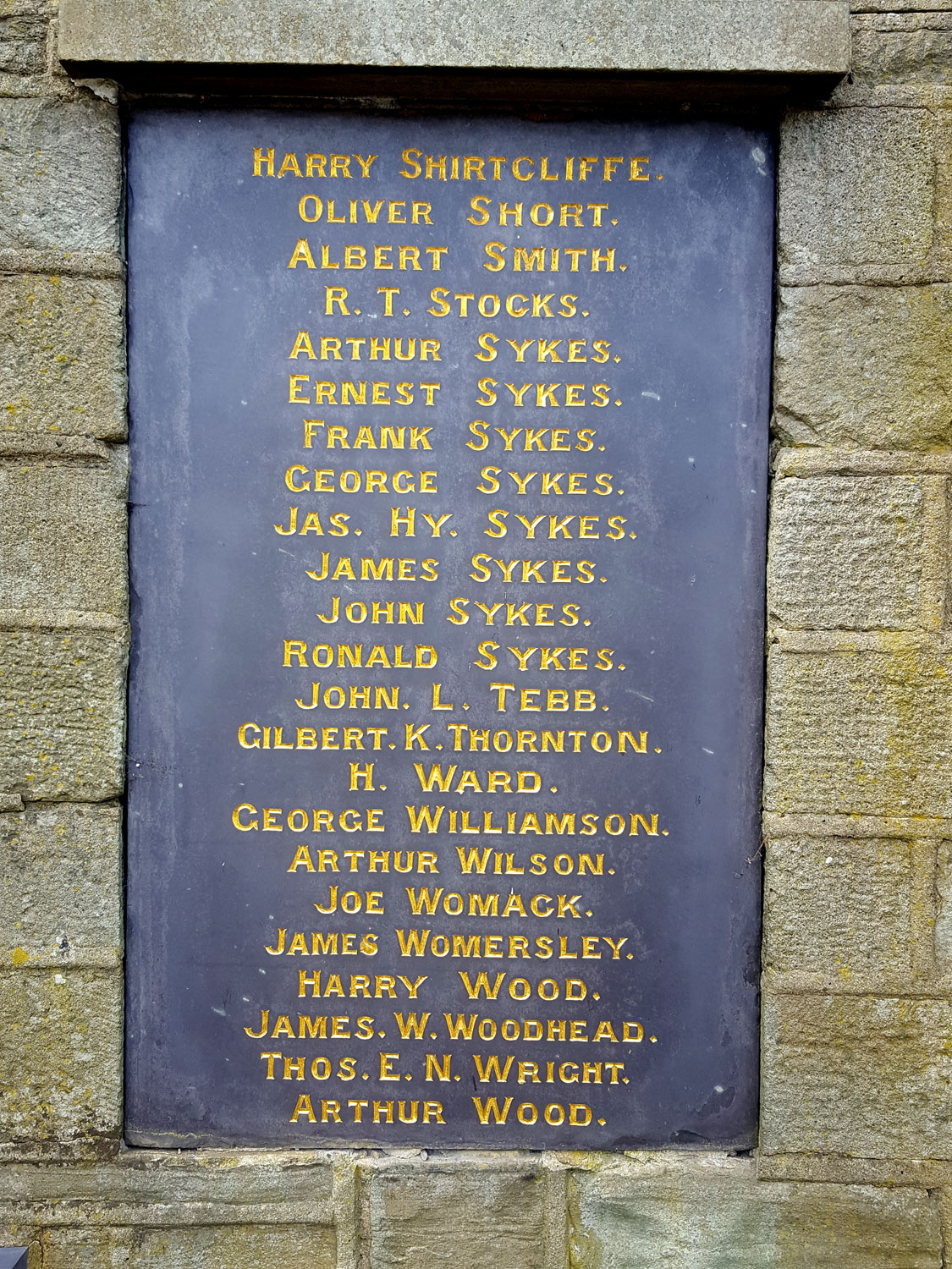 The Yorkshire Regiment, Local War Memorials