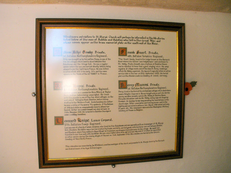 The Yorkshire Regiment, Local War Memorials