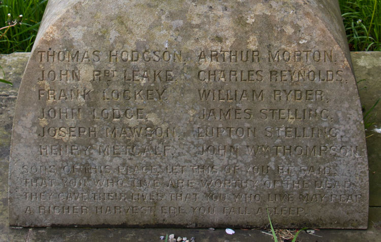 The Yorkshire Regiment, Local War Memorials