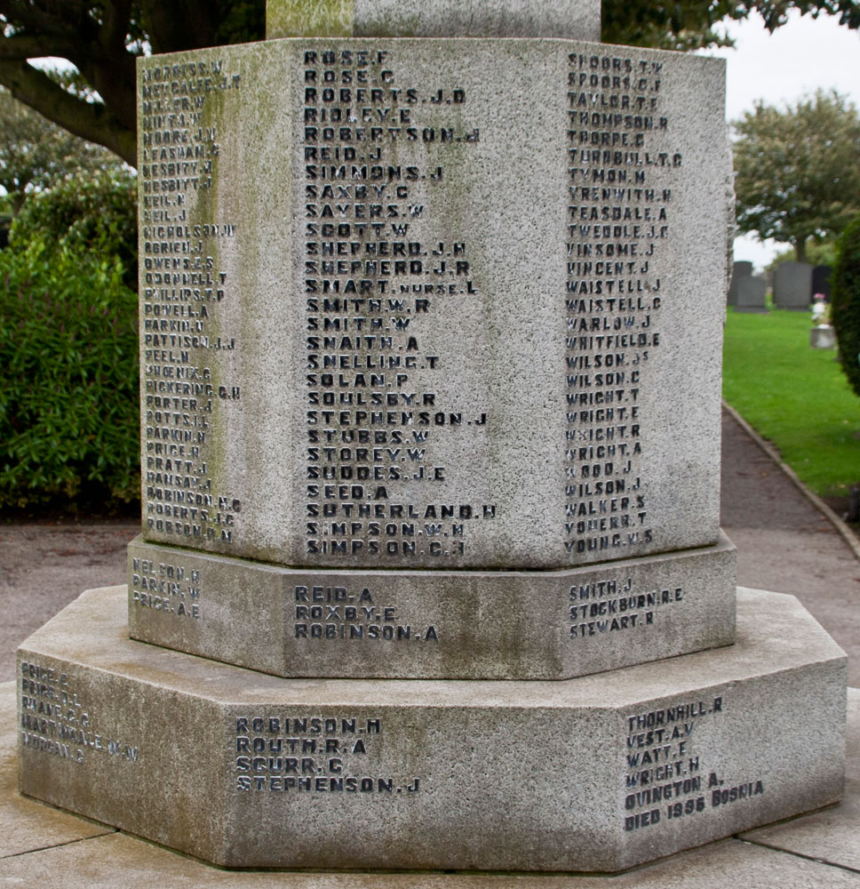 The Yorkshire Regiment, Local War Memorials