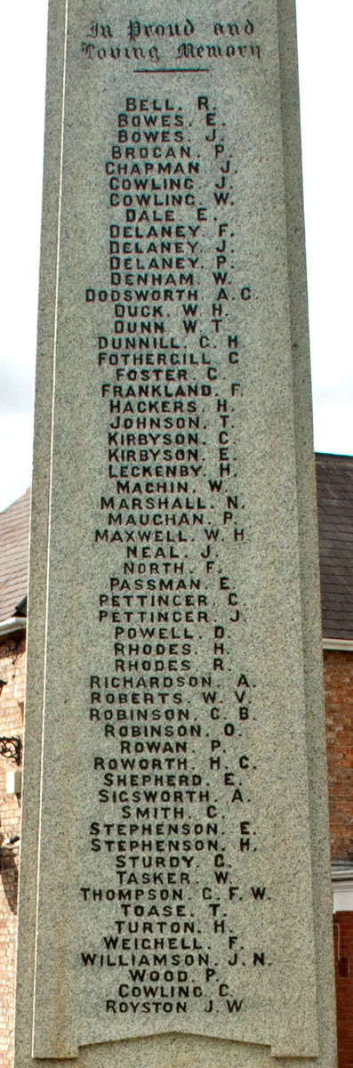 The Yorkshire Regiment, Local War Memorials