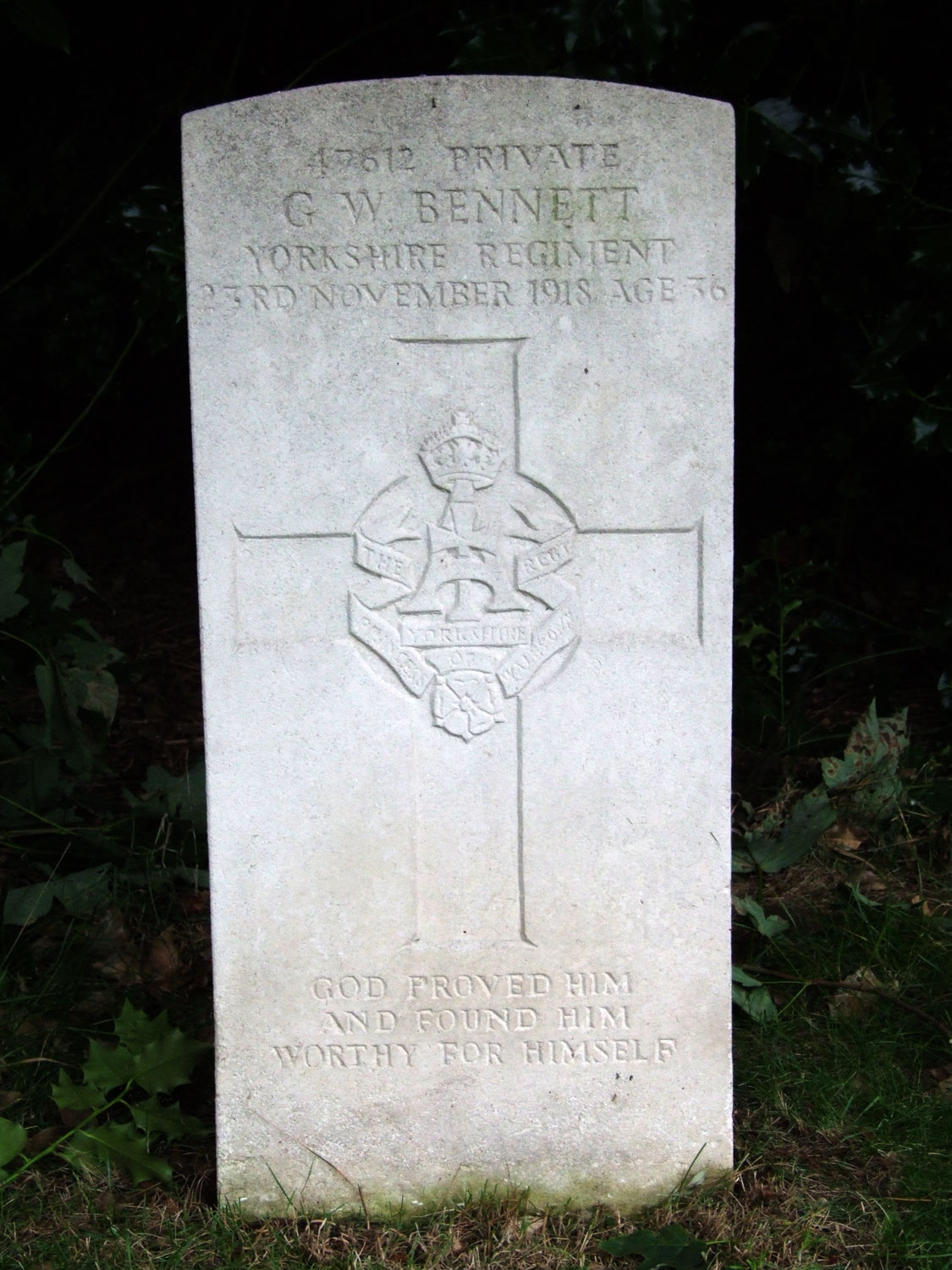 The Yorkshire Regiment, WW1 Remembrance - War Graves