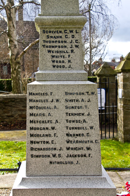 The Yorkshire Regiment, Local War Memorials