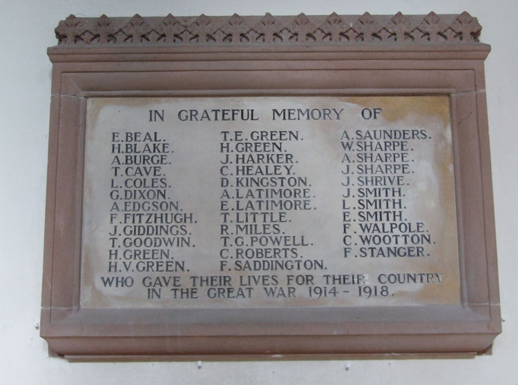 The Yorkshire Regiment, Local War Memorials
