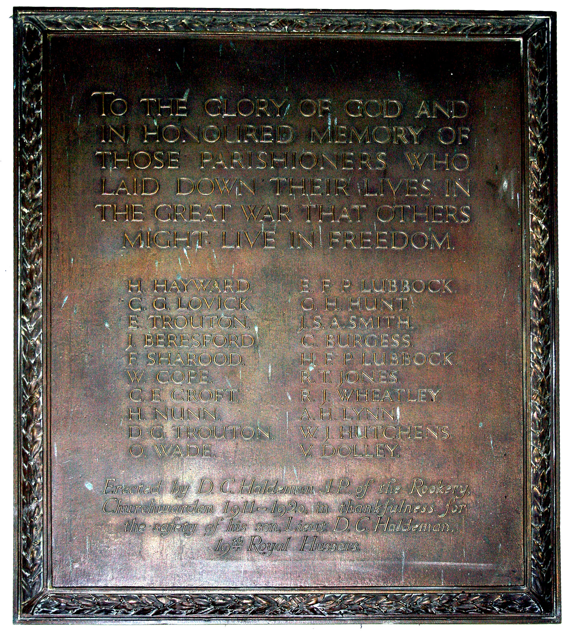 The Yorkshire Regiment, Local War Memorials