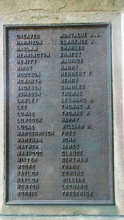 The Yorkshire Regiment, Local War Memorials