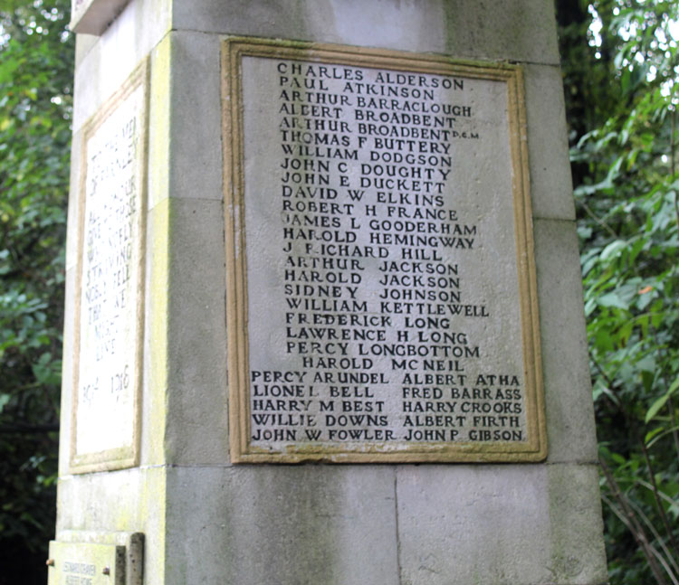 The Yorkshire Regiment, War Memorials Elsewhere