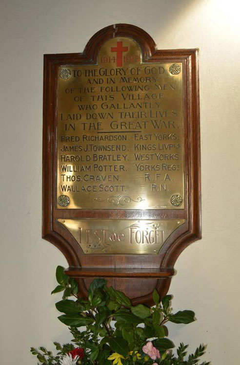 The Yorkshire Regiment, Local War Memorials