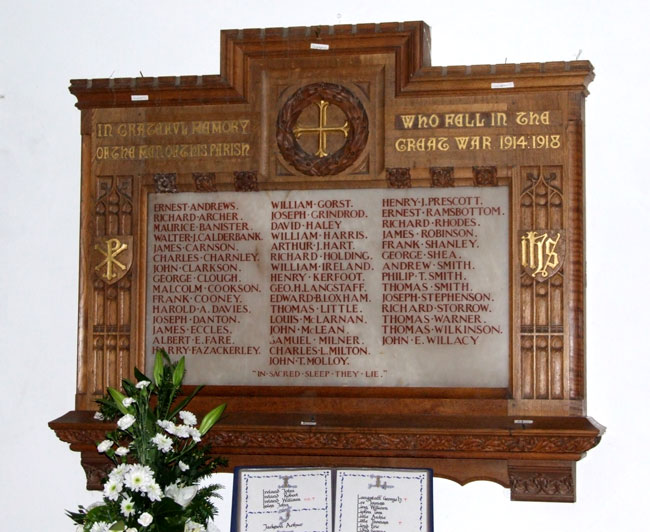 The Yorkshire Regiment, Local War Memorials