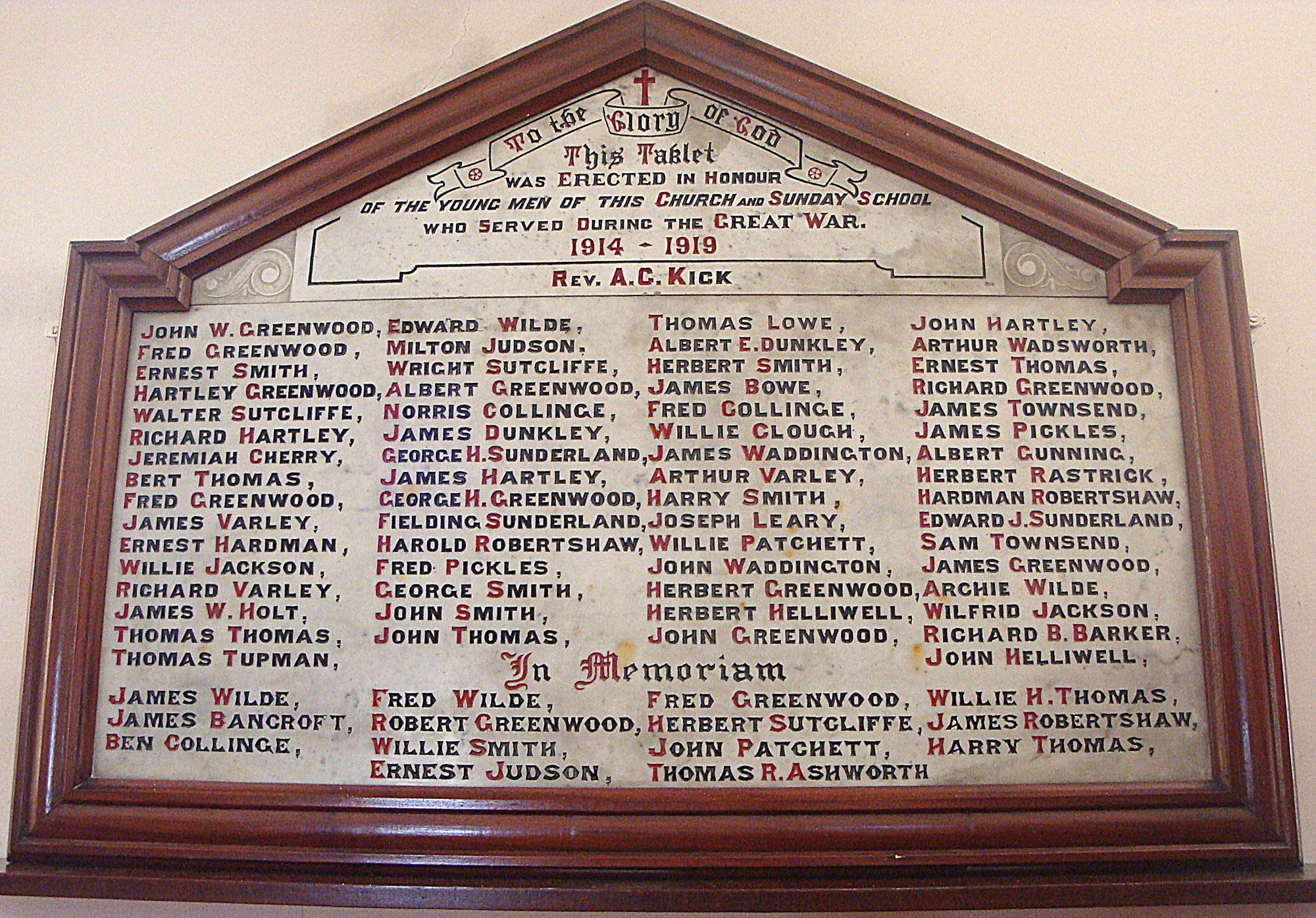The Yorkshire Regiment, War Memorials Elsewhere