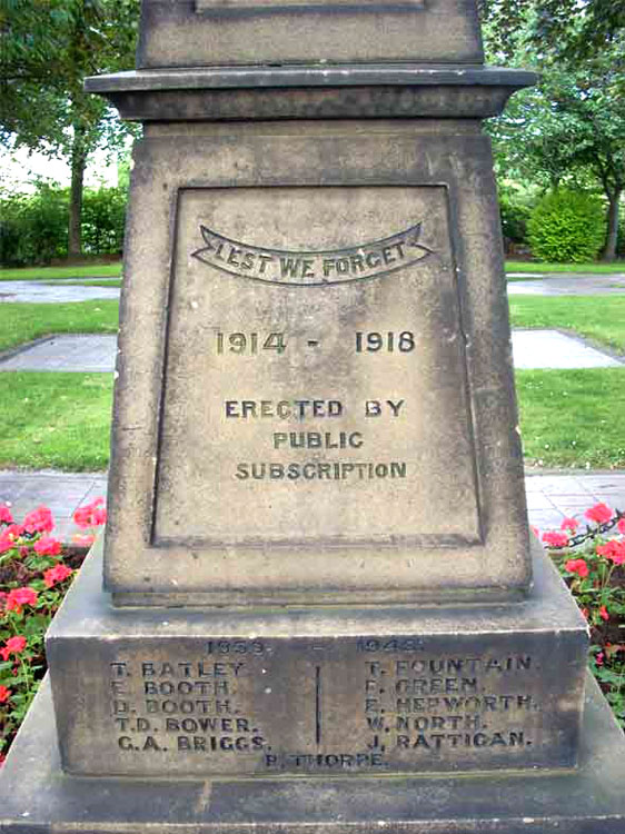 The Yorkshire Regiment, Local War Memorials