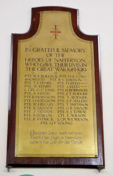 The Yorkshire Regiment, Local War Memorials