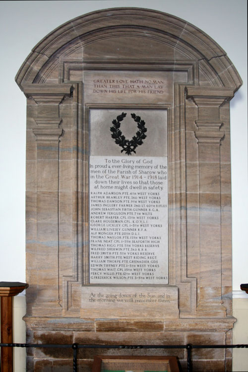 The Yorkshire Regiment, Local War Memorials