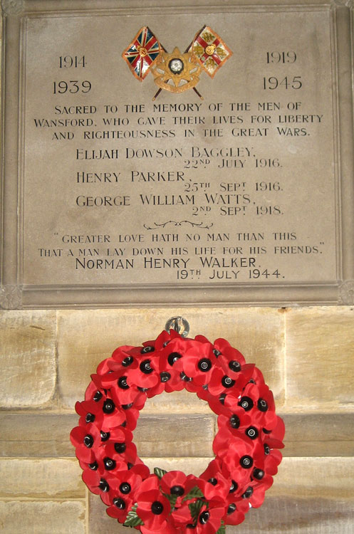 The Yorkshire Regiment, Local War Memorials