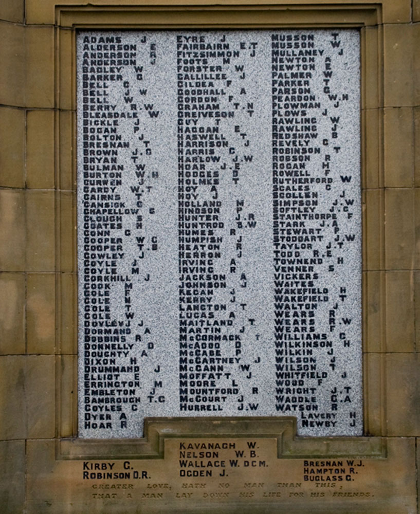 The Yorkshire Regiment, Local War Memorials