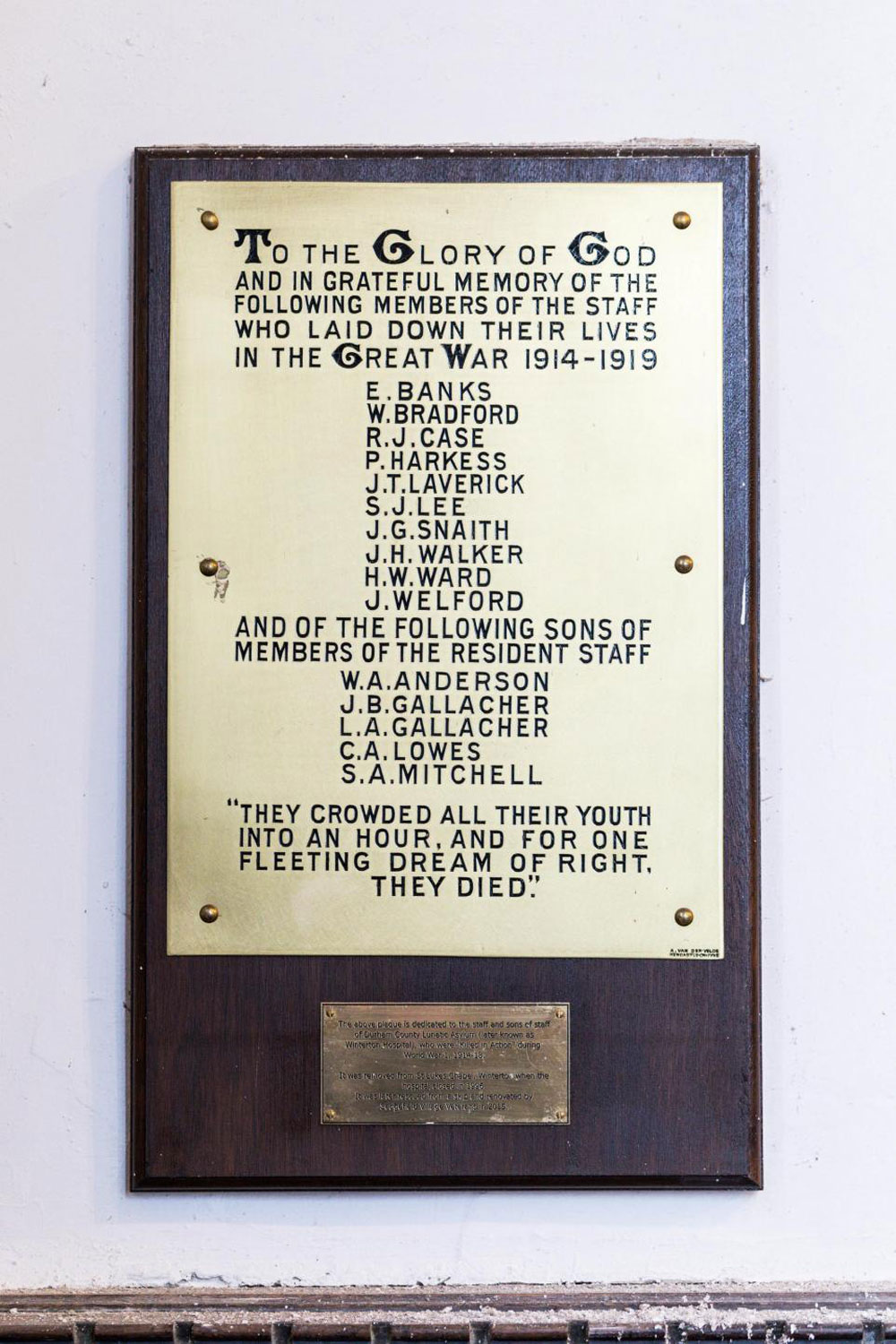 The Yorkshire Regiment, Local War Memorials