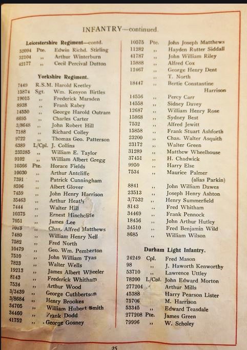 The Yorkshire Regiment, War Memorials Elsewhere