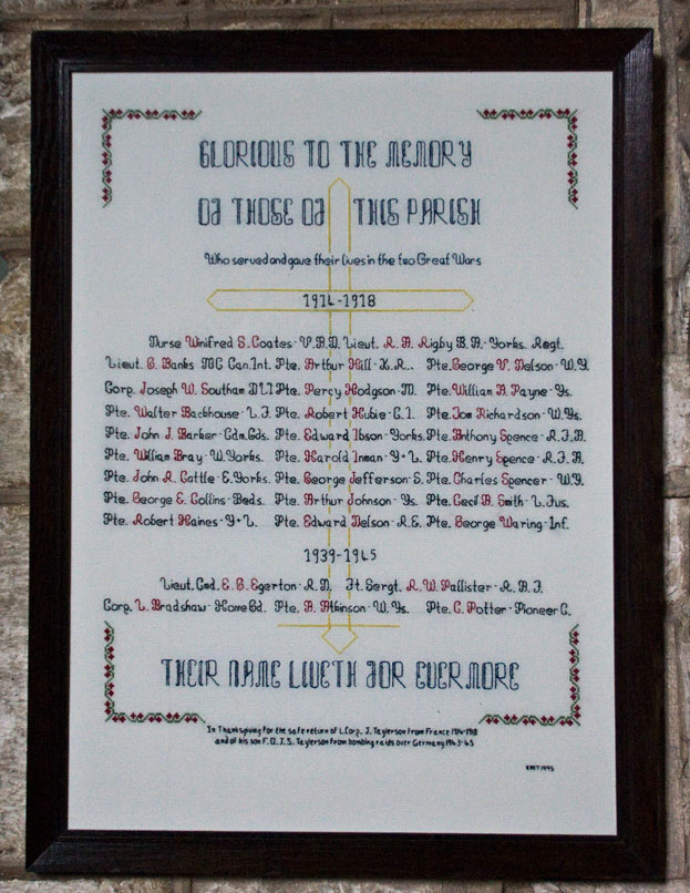 The Yorkshire Regiment, Local War Memorials