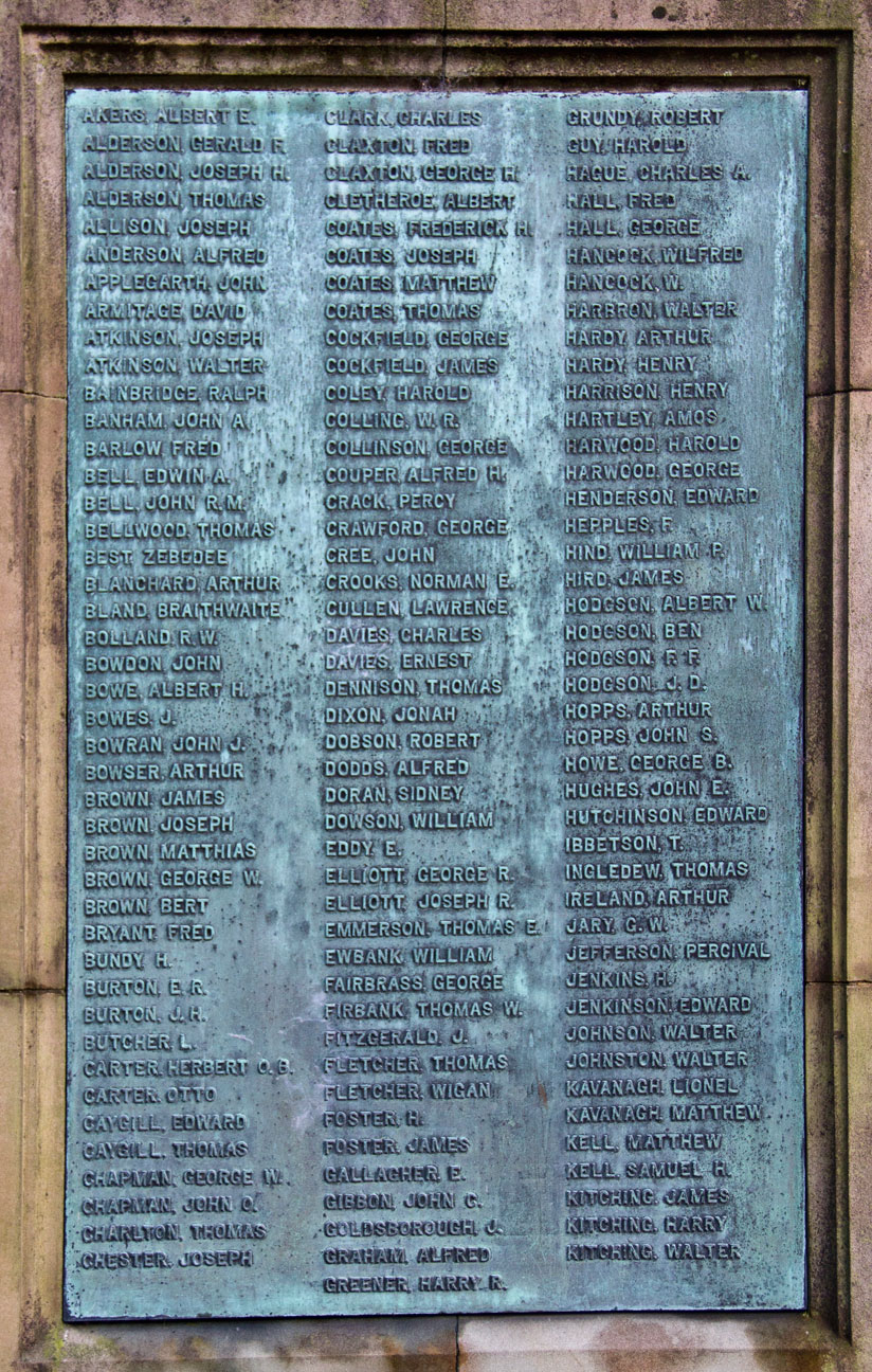 The Yorkshire Regiment, Local War Memorials