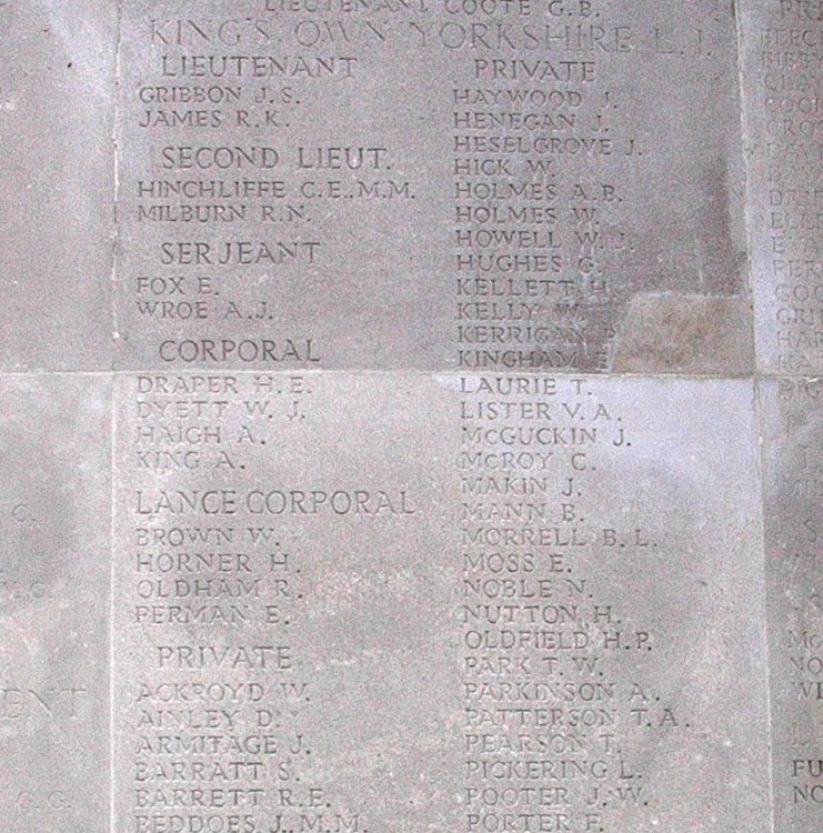 The Yorkshire Regiment Memorials Overseas, - Ploegsteert