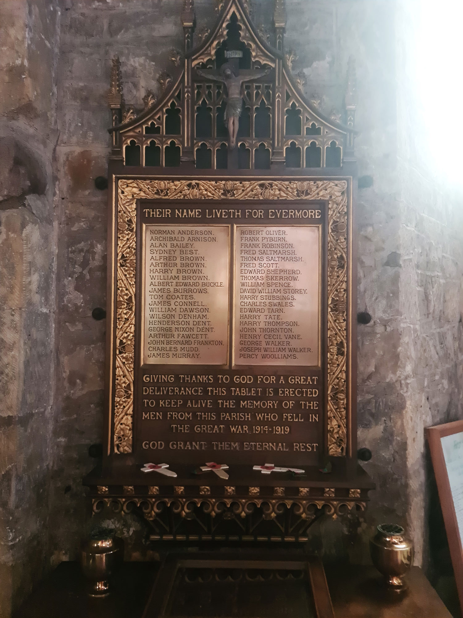The Yorkshire Regiment, Local War Memorials