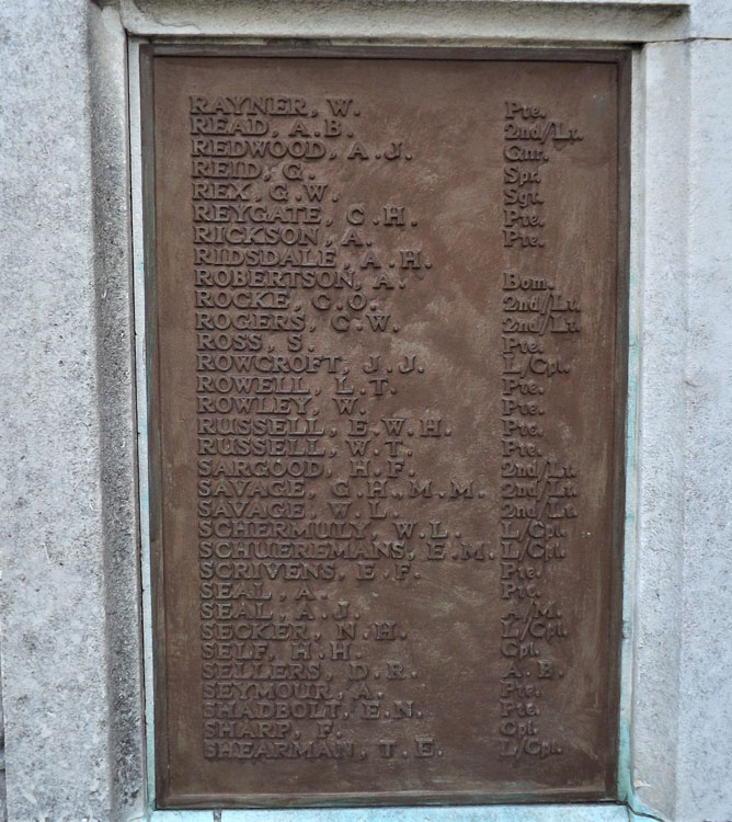 The Yorkshire Regiment, War Memorials Elsewhere